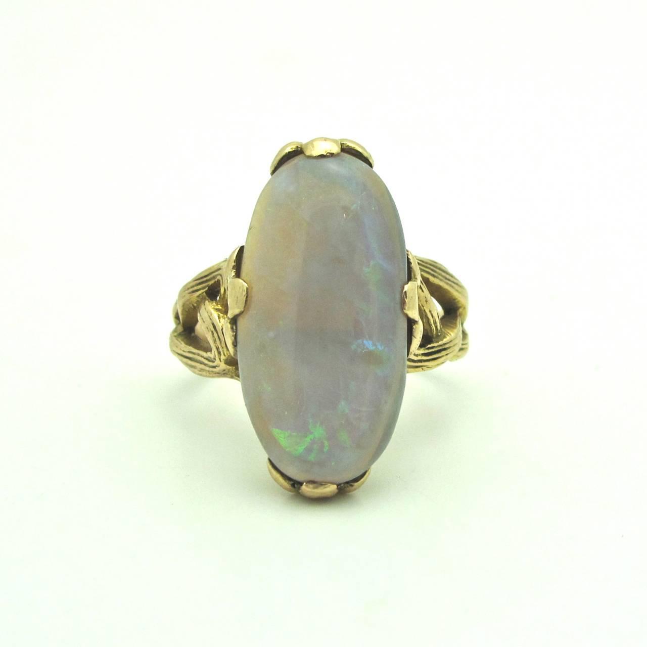 4.5 Carat Opal Gold Ring For Sale at 1stdibs
