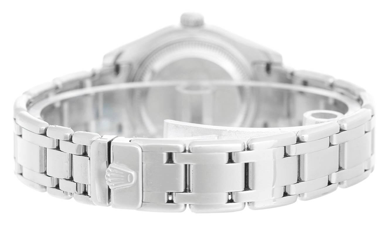 Rolex Ladies White Gold Diamond Pearlmaster Automatic Wristwatch Ref ...