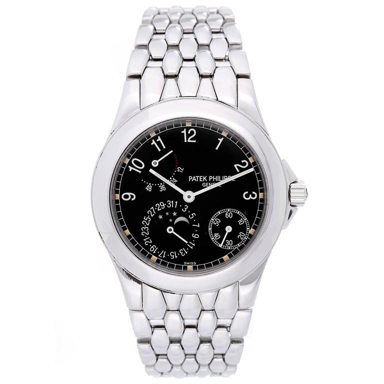 Patek Philippe Stainless Steel Power Reserve Moon Phase Automatic ...
