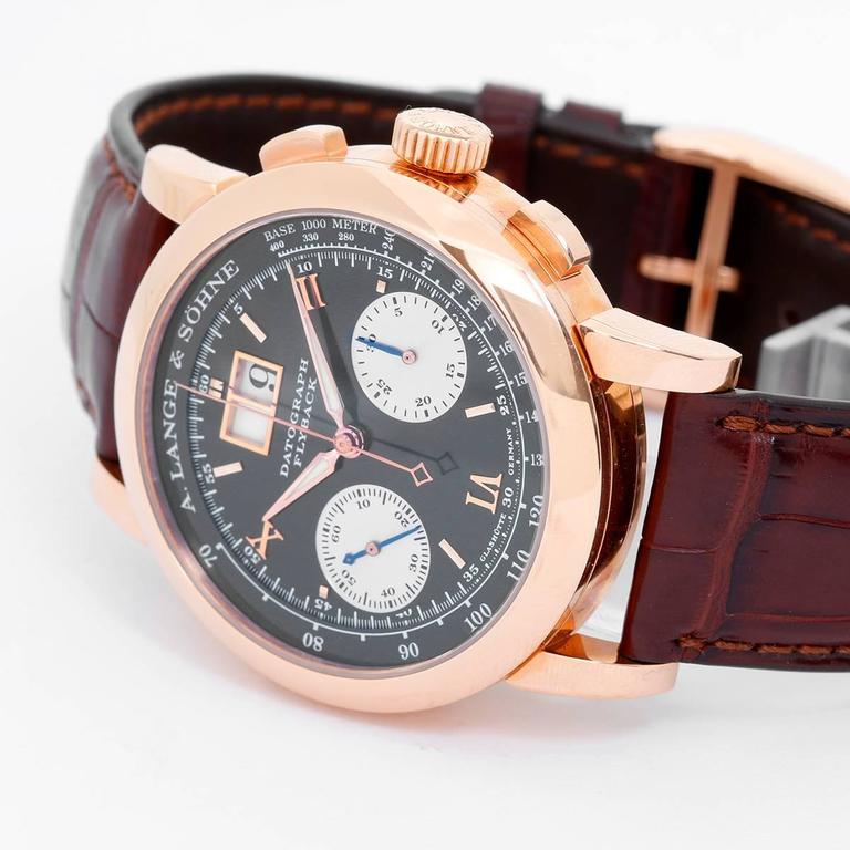 A. Lange and Sohne Rose Gold Datograph Flyback Wristwatch Ref 403.031 ...