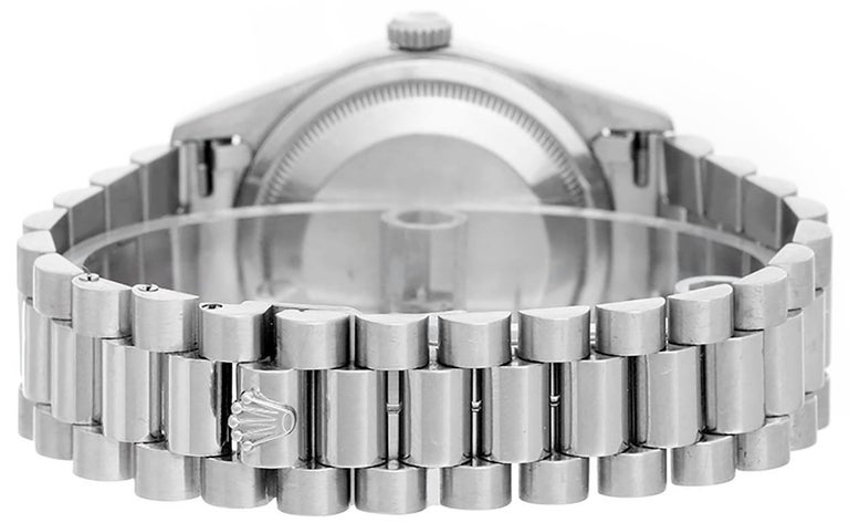 Rolex Platinum President Day-Date Automatic Wristwatch Ref 18206 at 1stDibs