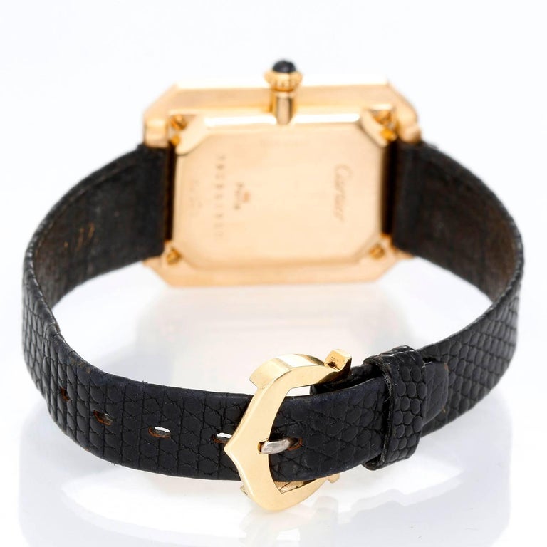 Cartier Yellow Gold White Dial Ceinture Quartz Wristwatch at 1stDibs