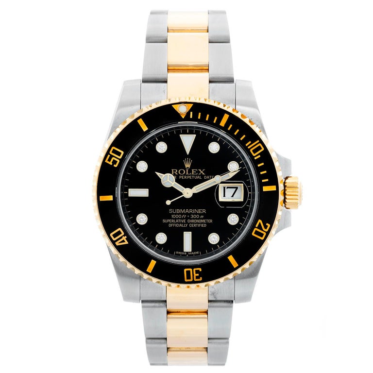 Rolex Submariner 2-Tone Steel and Gold Men's Watch 116613 LB at 1stDibs ...