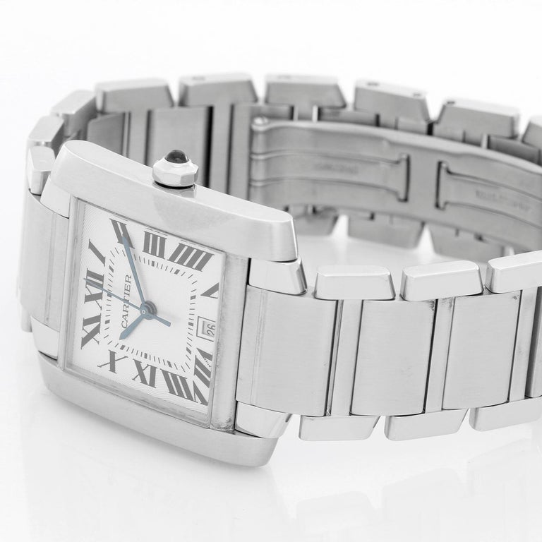 Cartier Tank Francaise Automatic Stainless Steel Watch W51002Q3 at 1stDibs