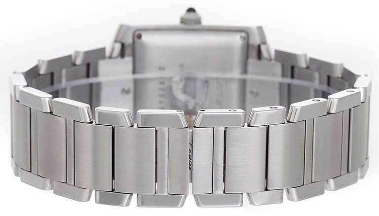 Cartier Stainless Steel Tank Francaise Automatic Wristwatch For Sale at ...