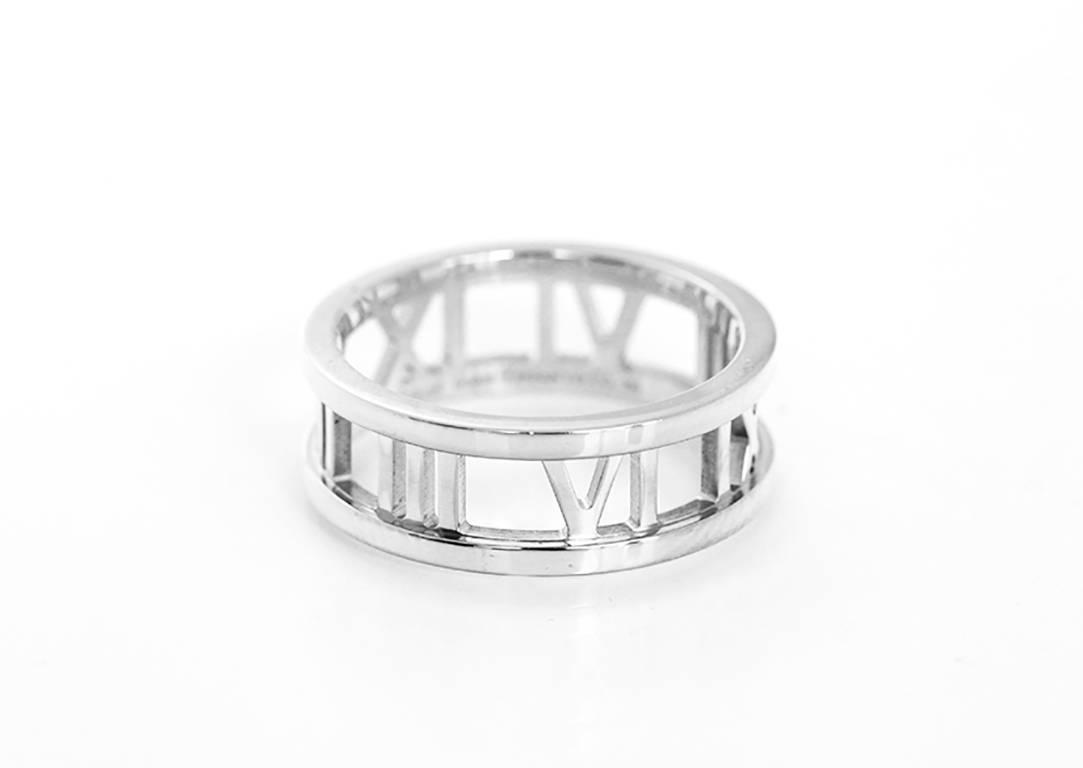 Tiffany and Co. Atlas Gold Open Roman Numeral Band Ring For Sale at 1stdibs Tiffany and Co. Atlas Gold Open Roman Numeral Band Ring For Sale at 1stdibs