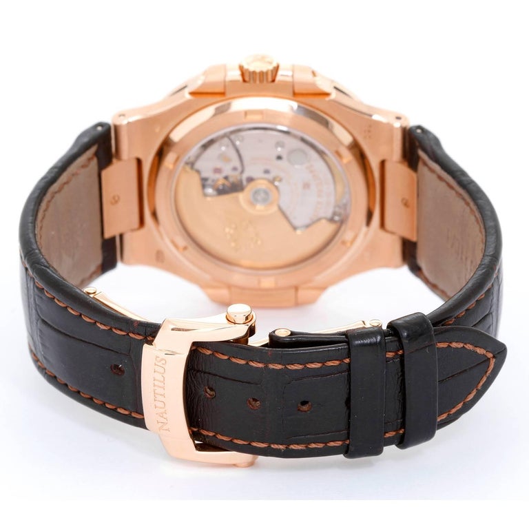 Patek Philippe and Co. Rose Gold Nautilus Automatic Wristwatch Ref ...
