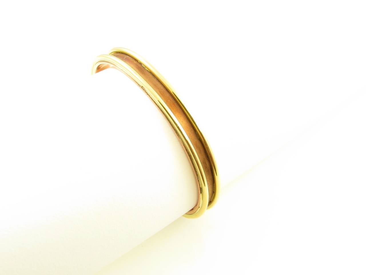 Cartier Copper Yellow Gold Bangle Bracelet at 1stDibs | cartier copper ...