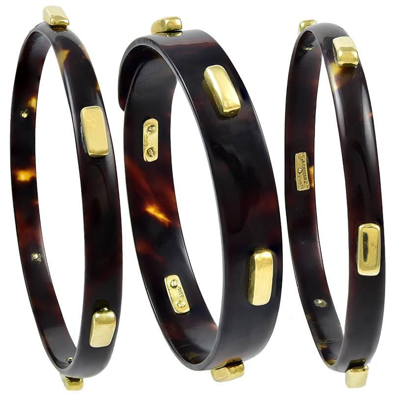 Cartier Aldo Cipullo Set of Gold Bangles For Sale at 1stDibs