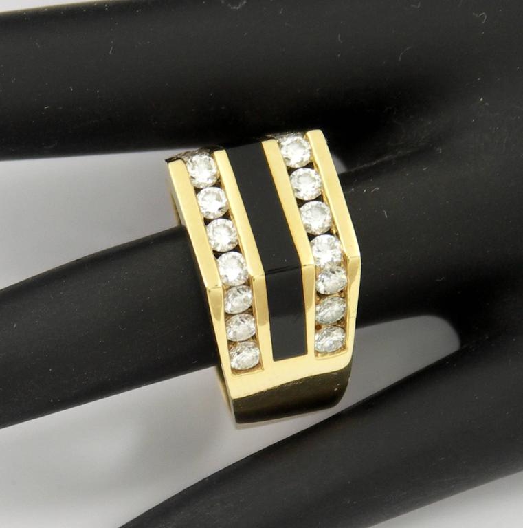 Bernard Passman Black Coral Diamond Gold Ring For Sale at 1stDibs ...