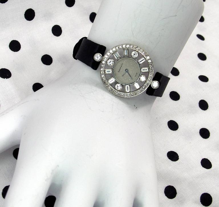 Tiffany and Co. Paloma Picasso Lady's White Gold Diamond Wristwatch For ...