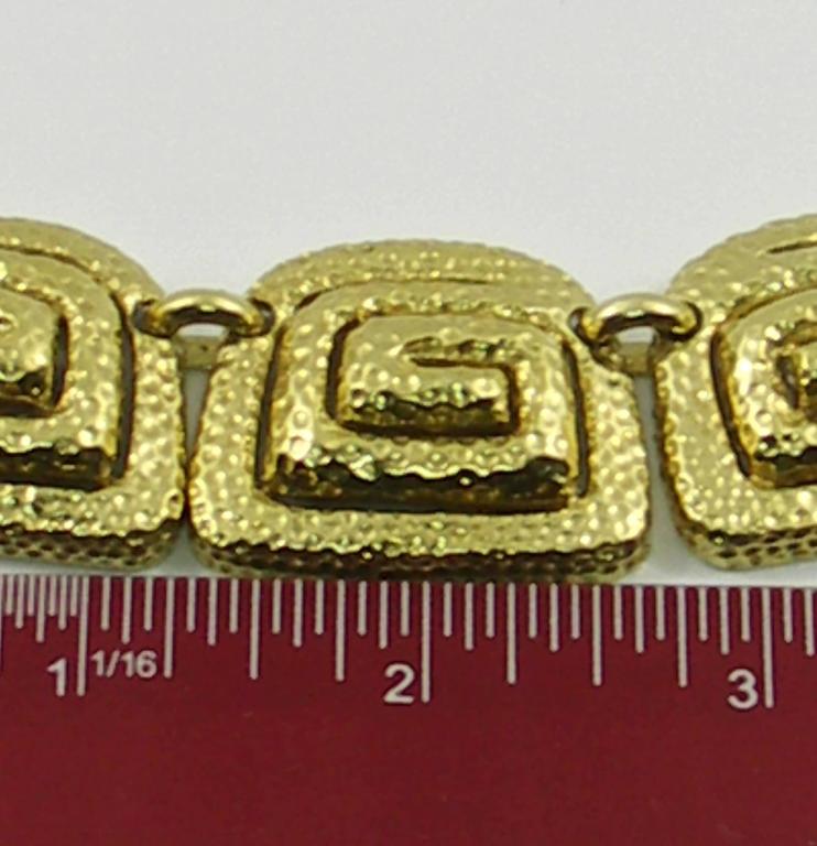 Gold Greek Key Design Necklace For Sale at 1stDibs