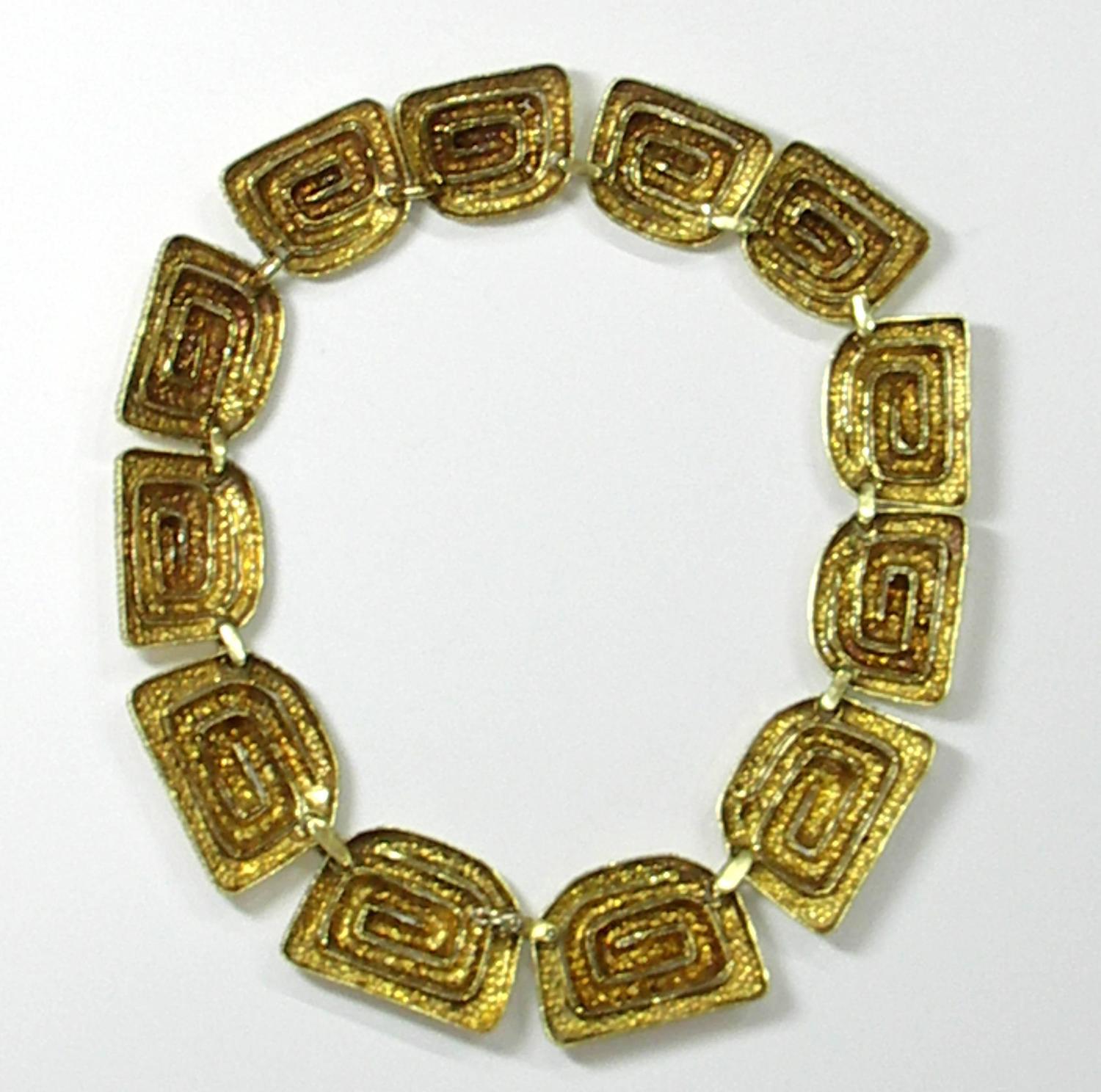 Gold Greek Key Design Necklace For Sale at 1stdibs