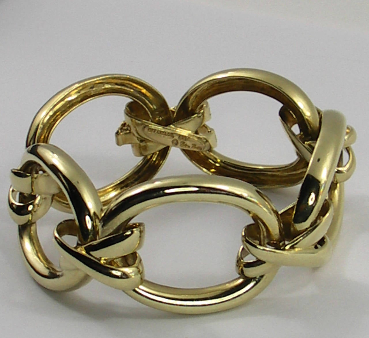 Tiffany Large Oval Link Bracelet with "X" Connectors For Sale at ...