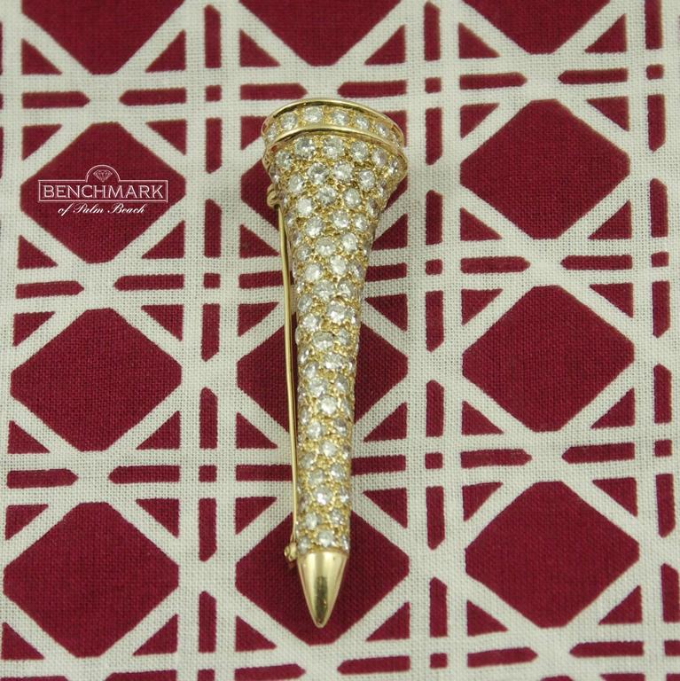 Diamond Gold Golf Tee Pin For Sale (Free Shipping) at 1stDibs