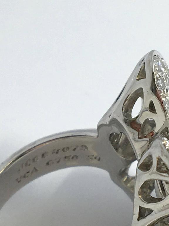 Van Cleef and Arpels Diamond Gold Large Cosmos Ring at 1stDibs