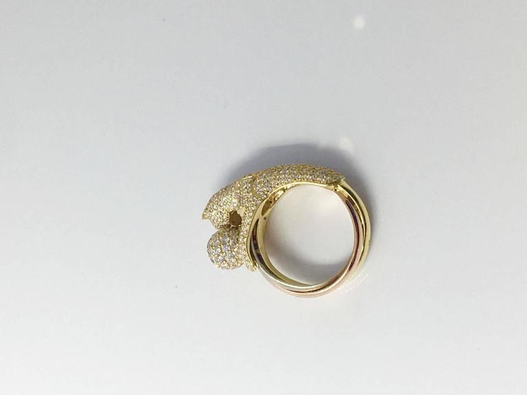 Cartier Panther Diamond Gold Ring at 1stDibs