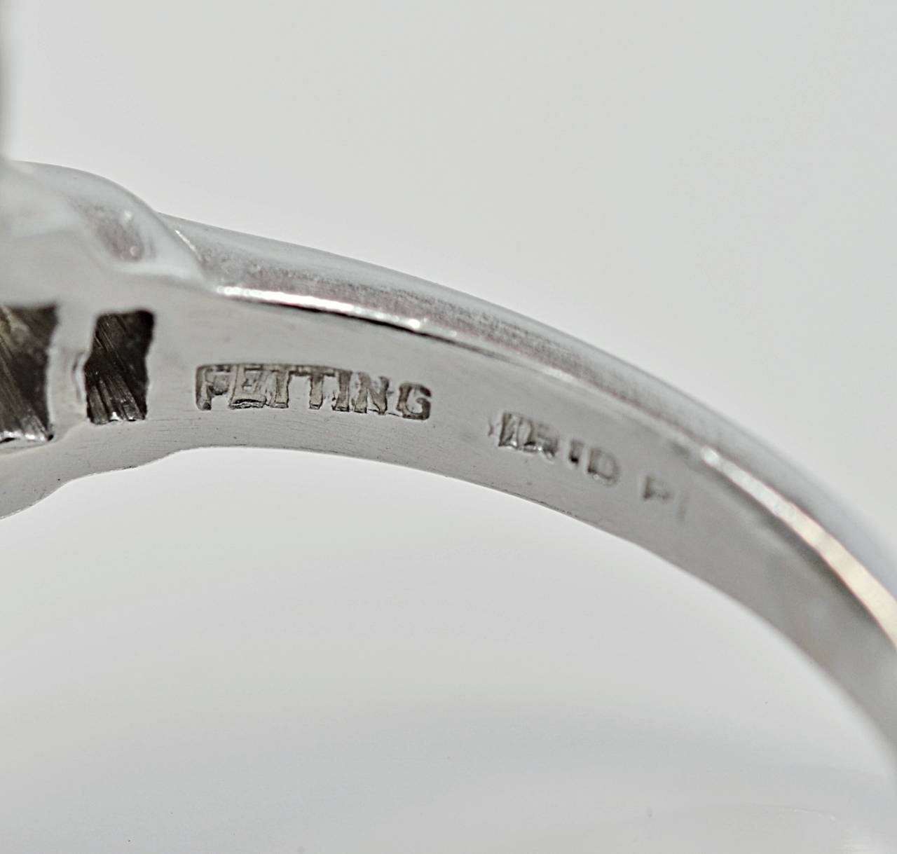 Sparkly Art Deco Platinum 1.38ct. Sapphire, Diamond Engagement Ring at ...