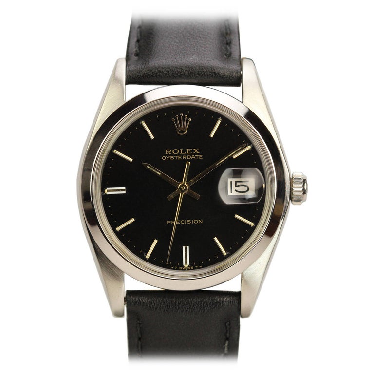 Rolex Stainless Steel Oysterdate Precision Wristwatch circa 1973 at 1stDibs