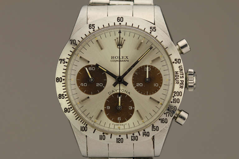 Rolex Stainless Steel Daytona Wristwatch Ref 6262 circa 1960s with ...