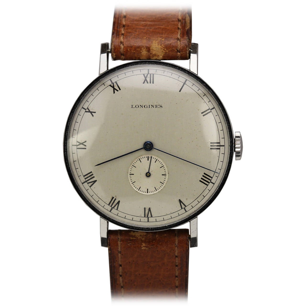 Longines Stainless Steel Oversized Calatrava Wristwatch at 1stDibs