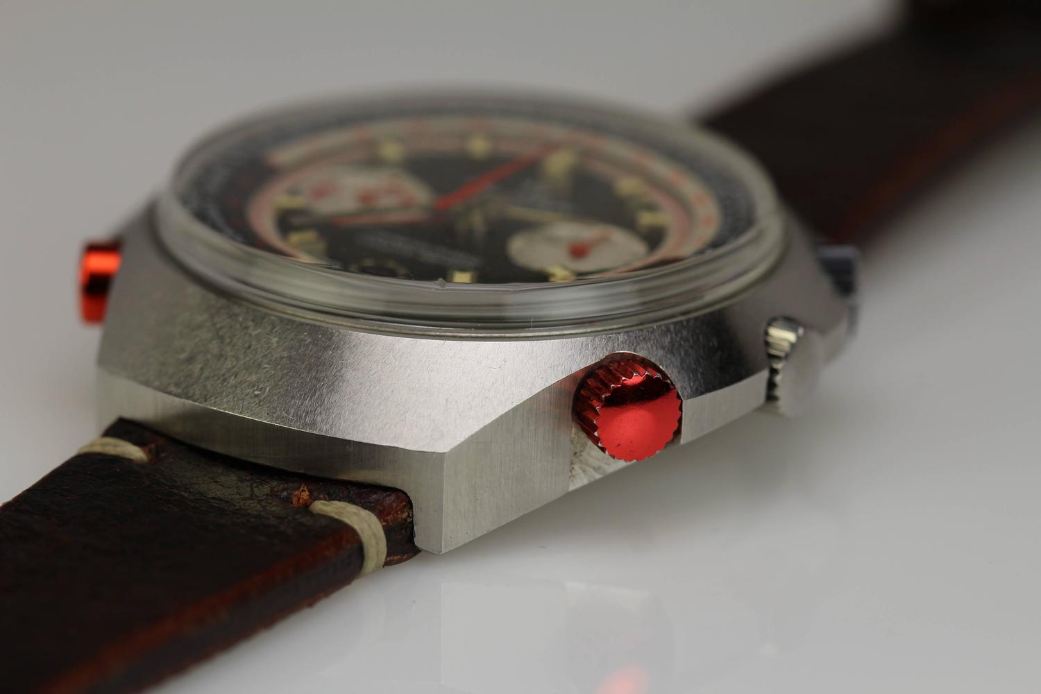 Hamilton Stainless Steel Count-Down GMT Chronomatic Wristwatch at 1stdibs