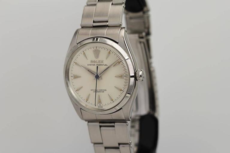 Rolex Stainless Steel Chronometre Wristwatch Ref 6565 at 1stDibs