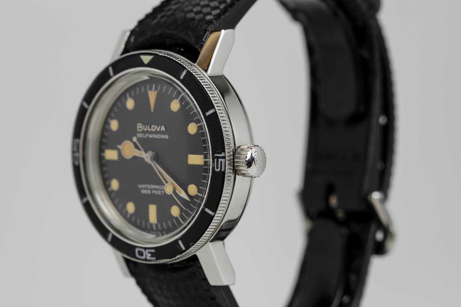 Bulova Watch Co. Stainless Steel 666 Diver's Wristwatch Ref M7 at 1stdibs