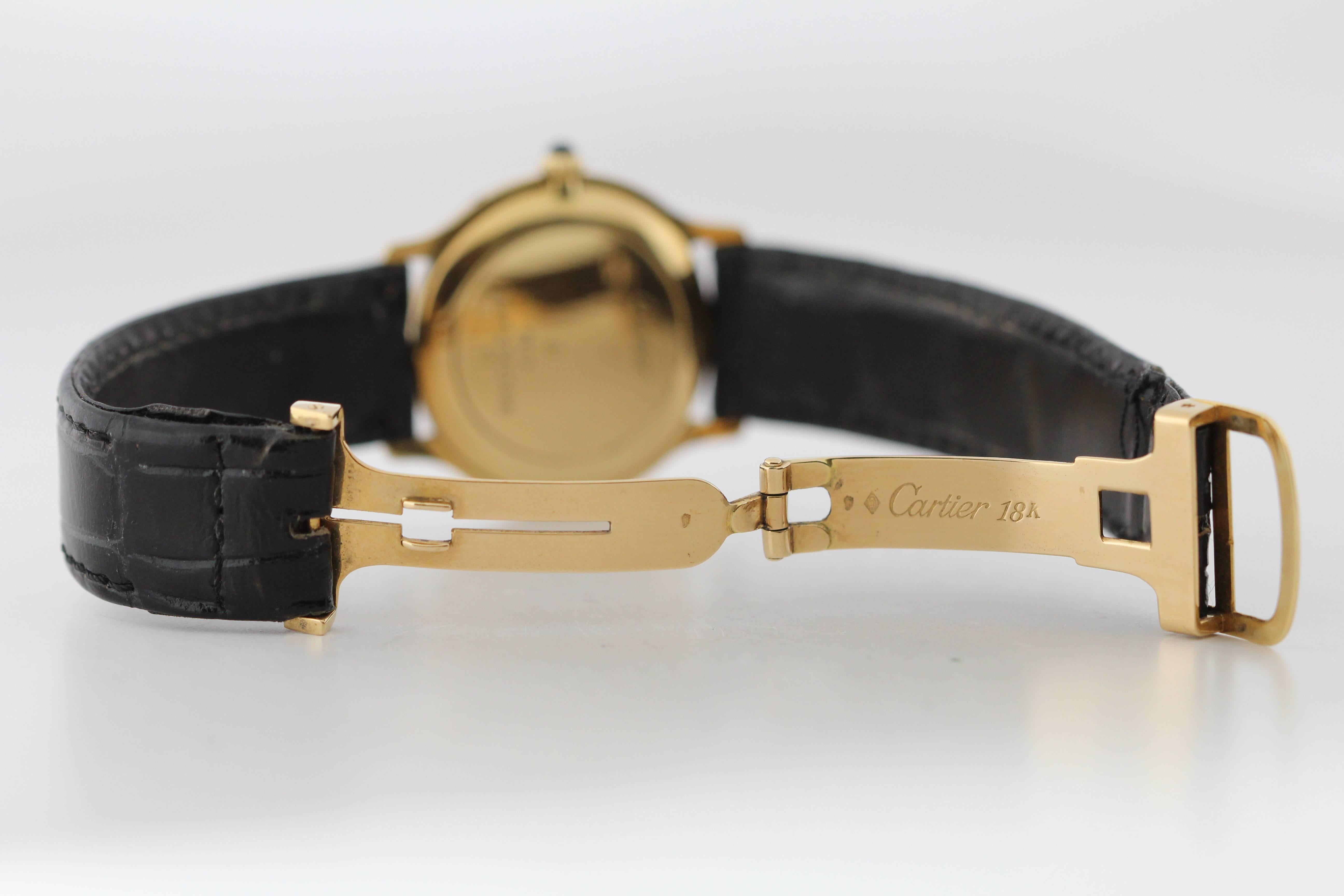 Cartier Yellow Gold Manual Wind Wristwatch, circa 1980s at 1stDibs