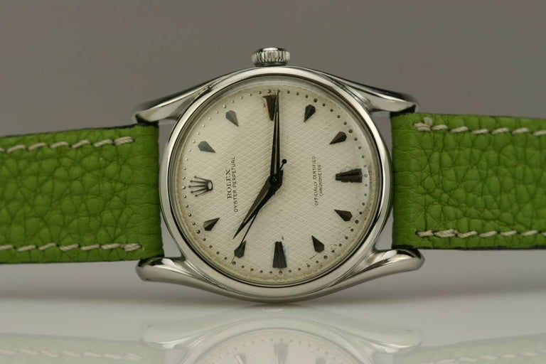 Rolex Stainless Steel Bombé Wristwatch Ref 5018, circa 1960s at 1stDibs ...