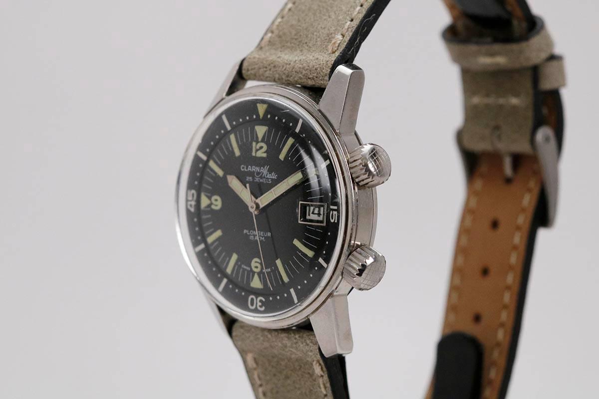Clarna-Matic Stainless Steel Plongeur Automatic Wristwatch, circa 1960s ...