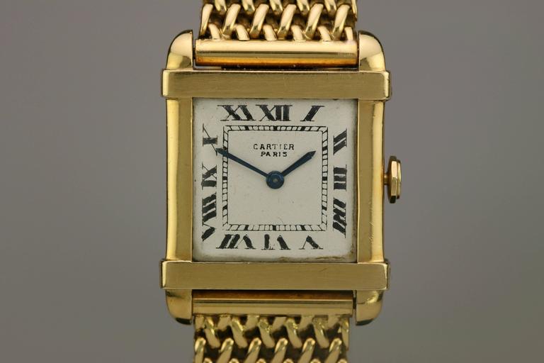 CARTIER Yellow Gold Cartier Chinese Wristwatch circa 1940 at 1stDibs