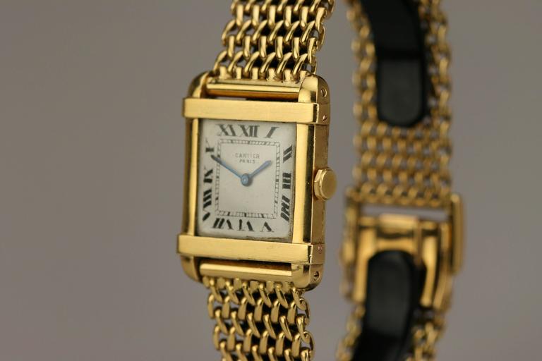 CARTIER Yellow Gold Cartier Chinese Wristwatch circa 1940 at 1stDibs