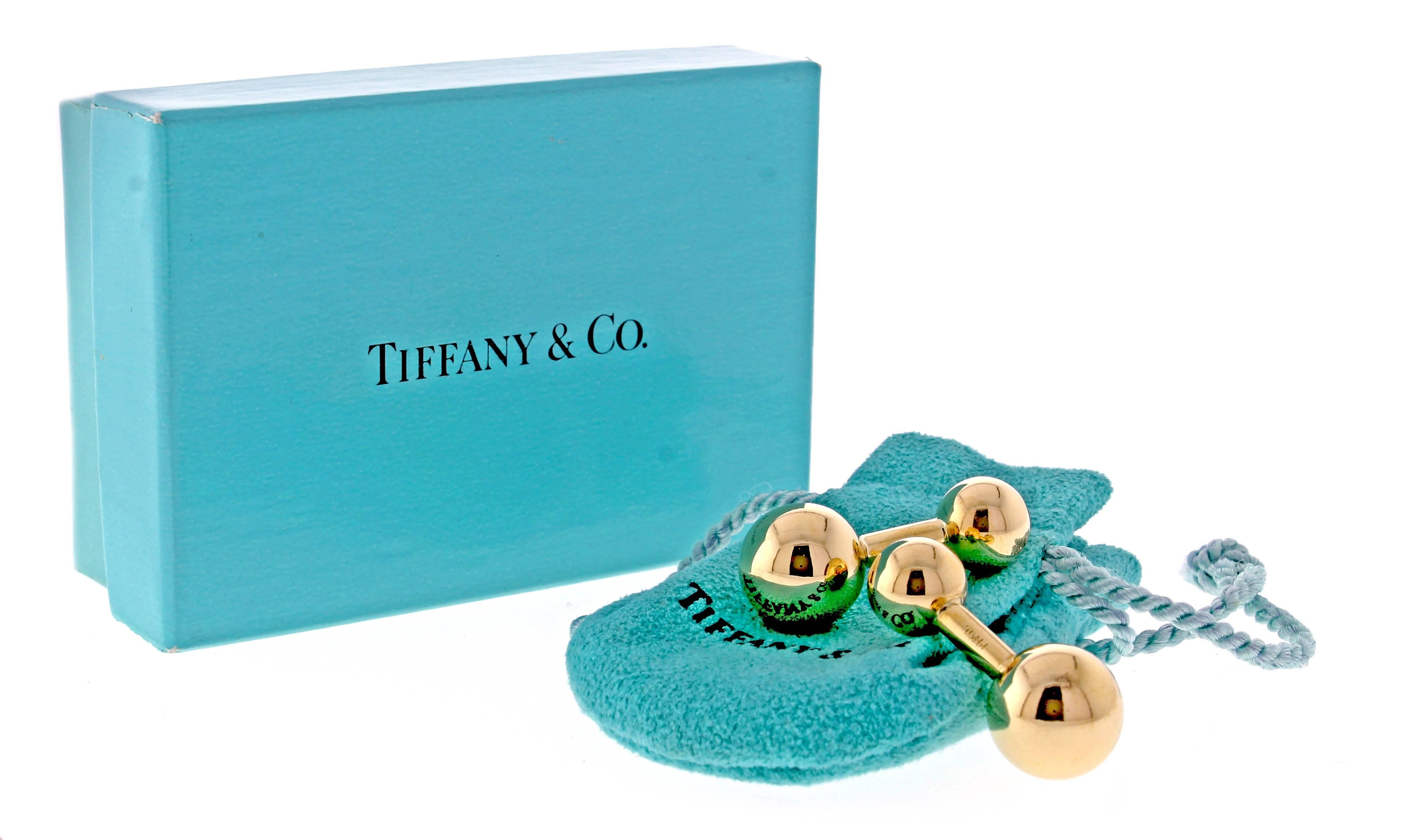 Tiffany and Co. Classic Dumbbell Cufflinks at 1stDibs