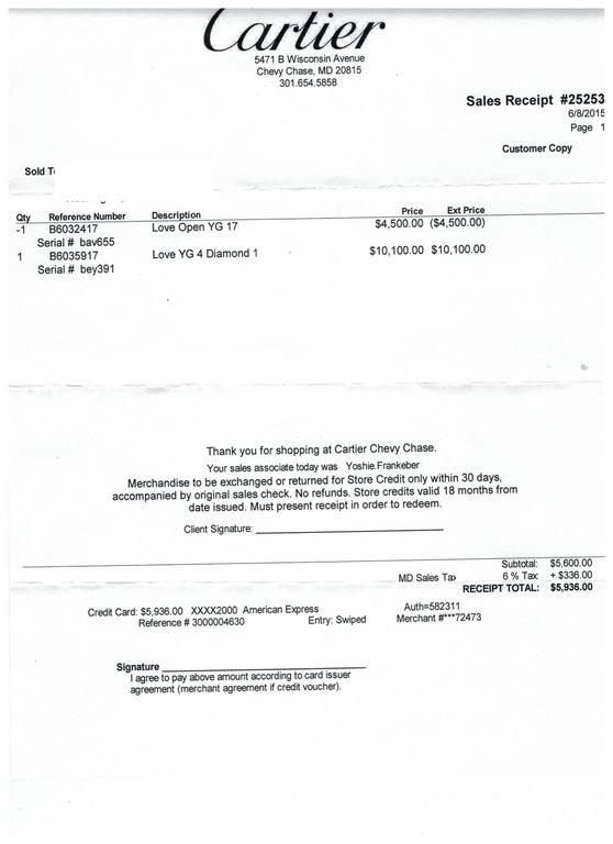 Cartier Diamond Gold LOVE Bracelet at 1stDibs | cartier invoice ...