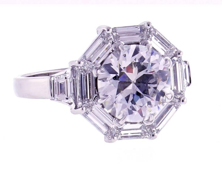2.58 Carat Diamond Octagon Frame Ring at 1stDibs | octagon diamond ...
