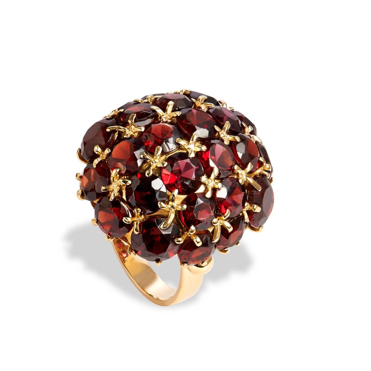 Almandine Garnet Gold Ring at 1stdibs