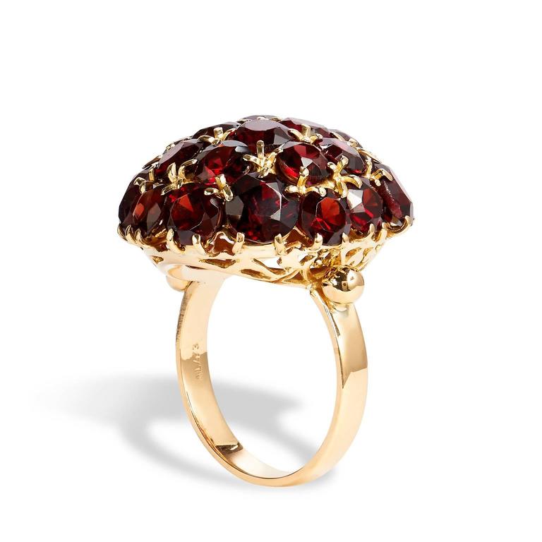 Almandine Garnet Gold Ring at 1stDibs