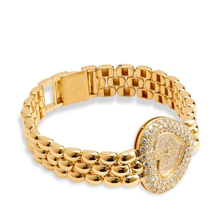 Chopard Gold Diamond Heart Watch at 1stDibs | gold heart watch, chopard ...