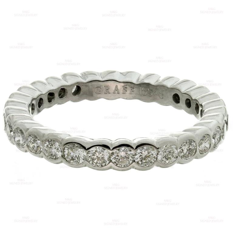 Graff Scallop Diamond Gold Eternity Band Ring at 1stDibs | graff ...