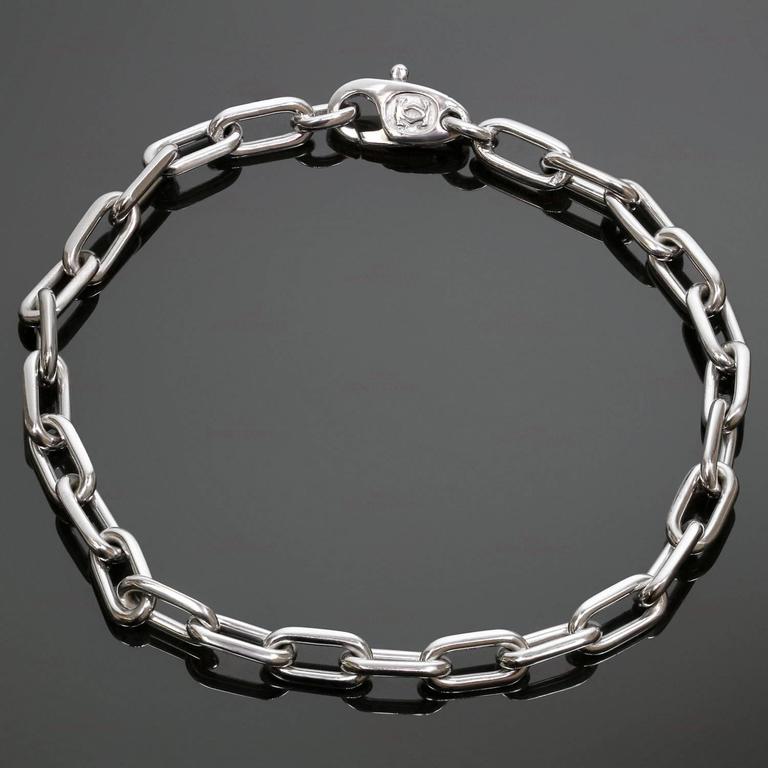 Cartier White Gold Link Chain Bracelet at 1stDibs | cartier chain ...