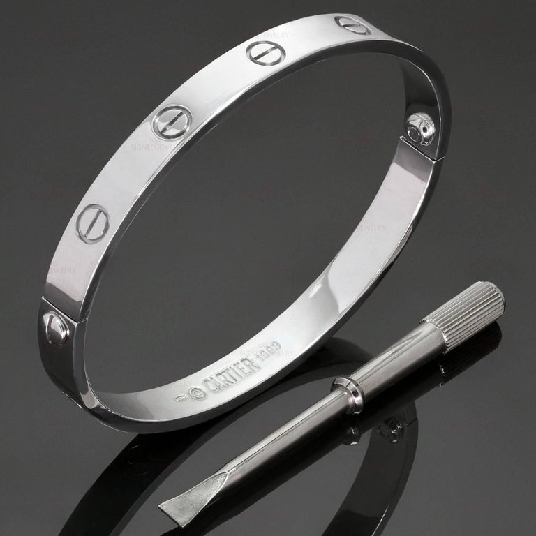 Cartier Love White Gold Bracelet For Sale at 1stDibs