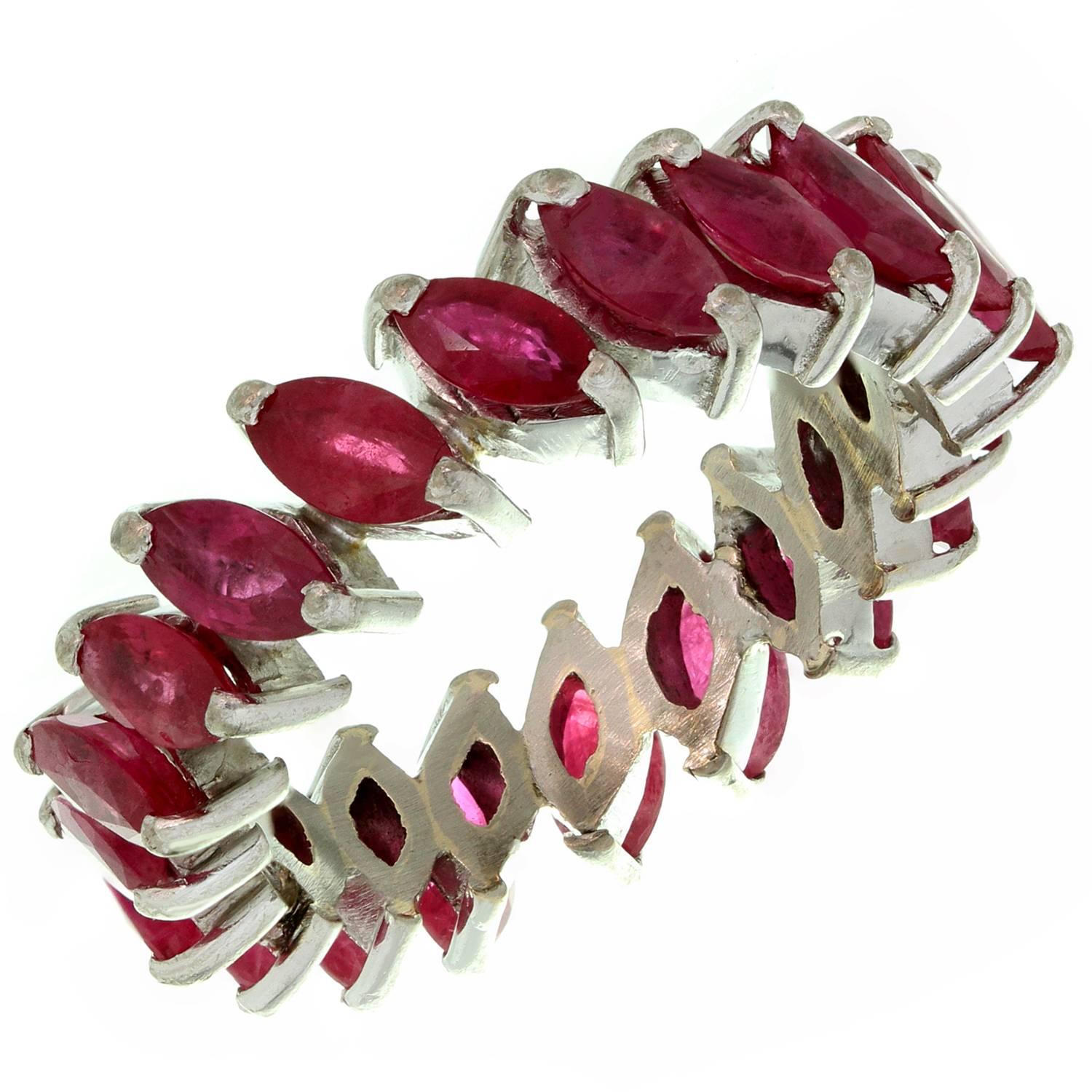 Ruby rose Gold Band ring, circa 1890 at 1stDibs