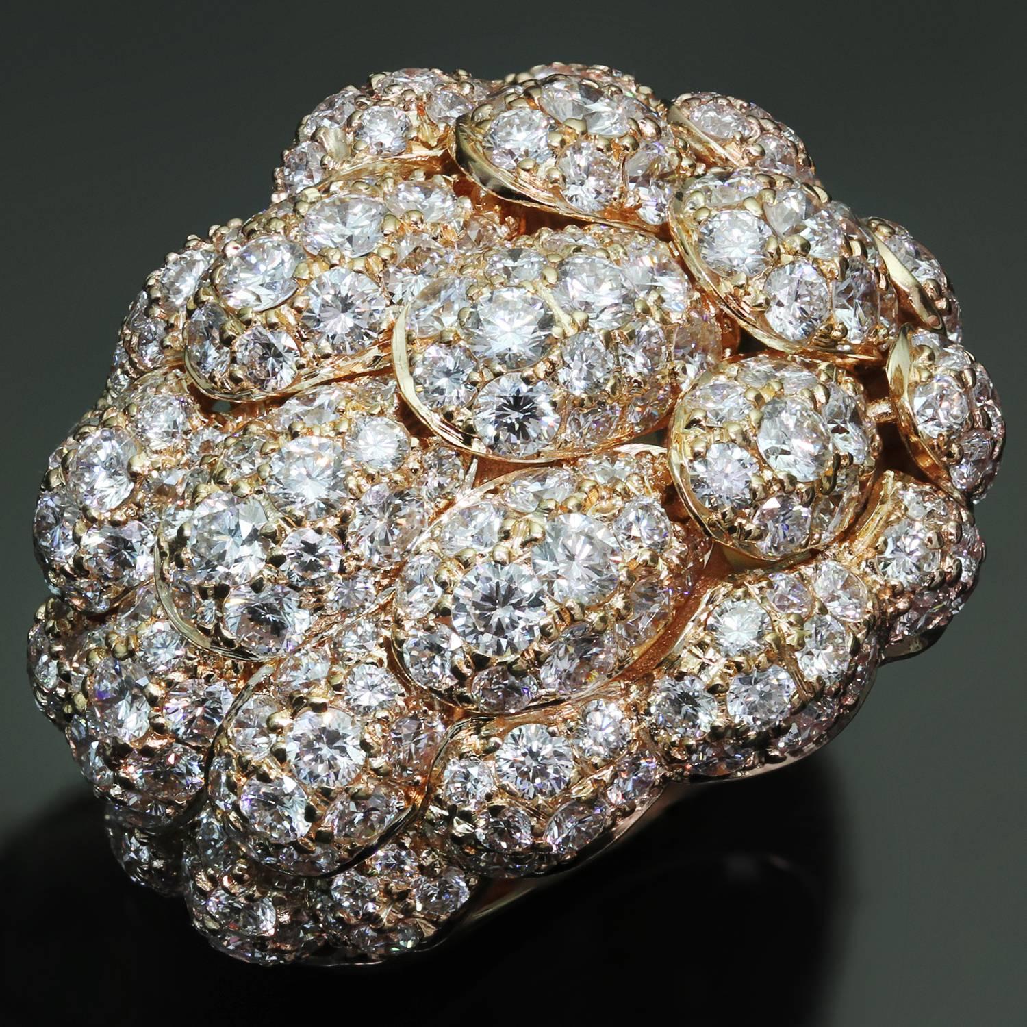 De Grisogono Diamond Rose Gold Dome Ring. Sz.52 For Sale at 1stDibs ...