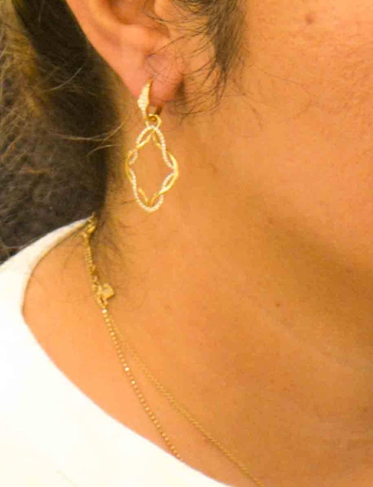 Katie Decker Diamond Gold Earrings For Sale at 1stdibs