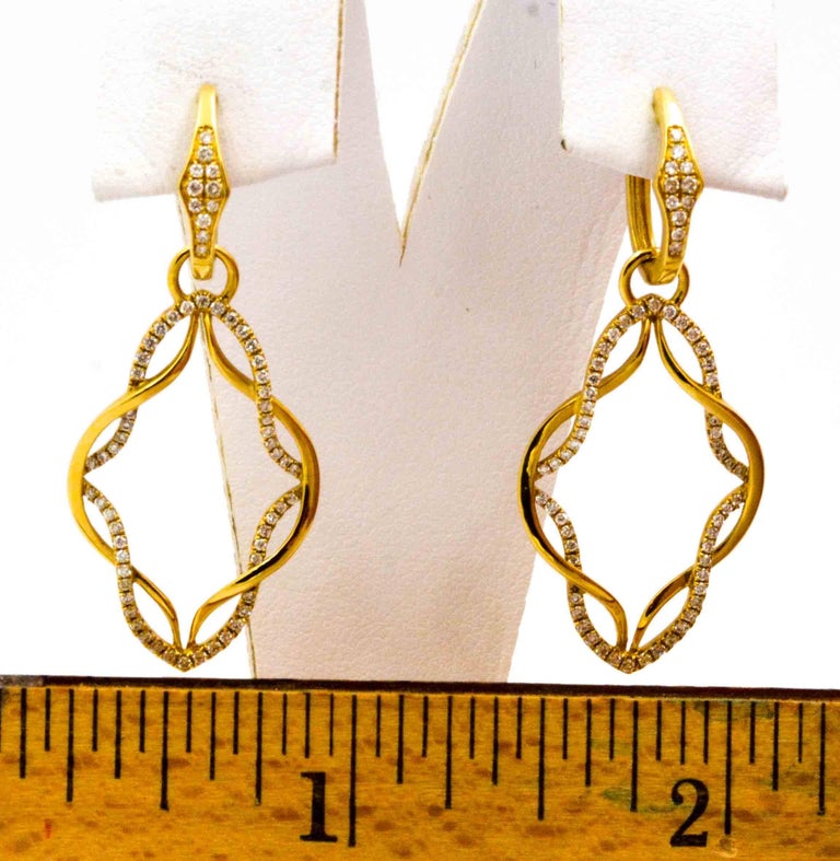 Katie Decker Diamond Gold Earrings For Sale at 1stdibs