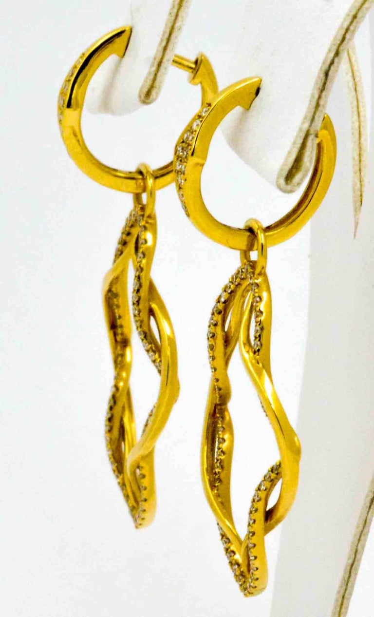 Katie Decker Diamond Gold Earrings at 1stDibs | katie decker jewelry