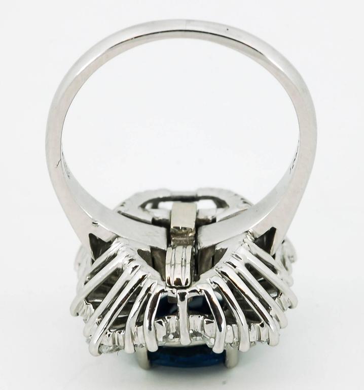 sapphire Diamond platinum ballerina ring/pendant at 1stDibs