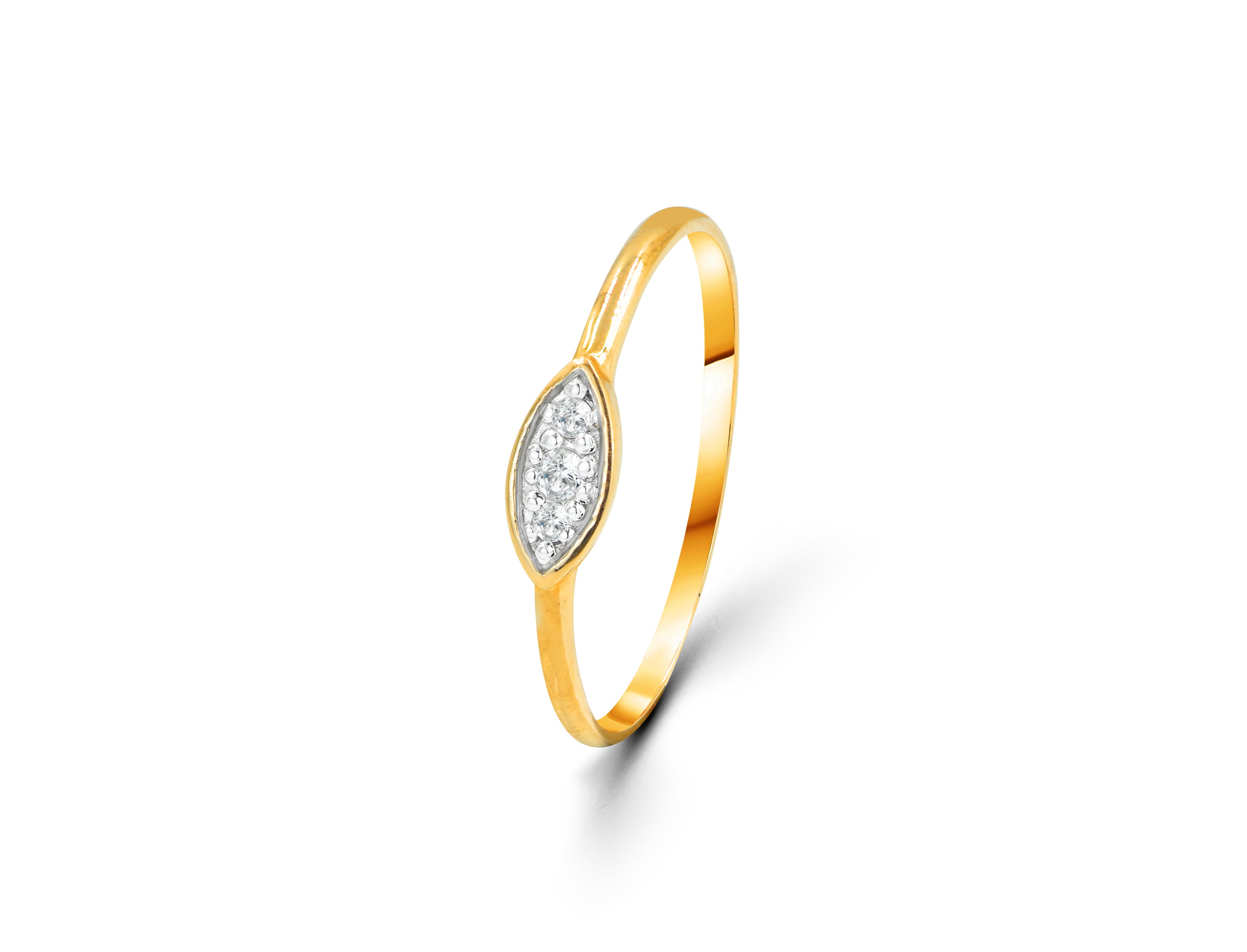 Raphael Leon 0.05 Carat Diamond 14 Karat Gold Band Ring For Sale at ...