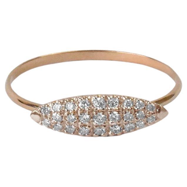 Spike Diamond 18 Karat Gold Ring For Sale at 1stDibs